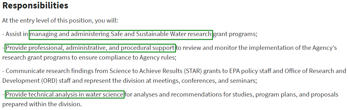 Government Job Resume Objective (Resume Objective for Government Job ...